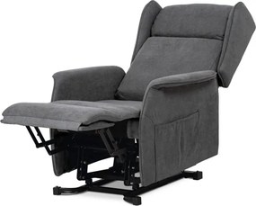 Polohovací křeslo šedé, elektrické TV-1190 GREY2