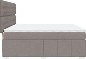 Box spring postel s matrací taupe 180x200 cm textil 3294058
