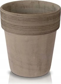 Vysoký květináč z hlíny Ita Vaso Alto Coffee, mrazuvzdorný, 50 cm Polnix