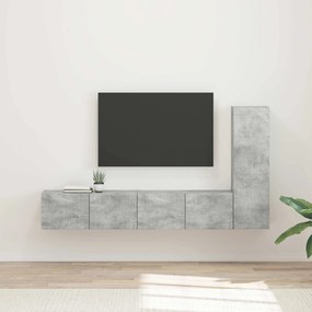 Sestava TV skříněk 3 ks Betonově šedá Kompozitní dřevo 3408991