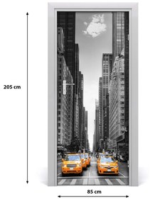 Fototapeta samolepící dveře taxi New York 85x205 cm