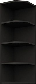 CREMONA cc | horní regál 30 G-90 ZAK zakončovací s policemi | 30 cm | VYSOKÝ | UNI provedení | černá