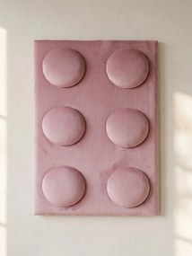Sinsay - Sametový čalouněný panel ve tvaru kostky - pastelová růžová