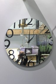 Zrcadlové nástěnné hodiny 60cm