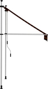 Ručně zatahovací markýza 100 cm oranžovo-hnědá 145834