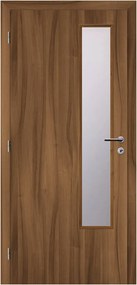 Solodoor Interiérové dveře L2 sklo, 80 L, 80 × 197 cm, fólie, levé, ořech královský, prosklené