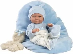 Llorens 73807 NEW BORN CHLAPEČEK - realistická panenka miminko s celov