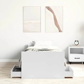 Rám postele s hlavovým a nožním čelem bílý 100 x 200 cm 3203796