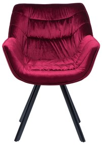 Židle Comfort velvet červená