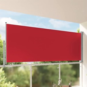 vidaXL Zatahovací boční markýza / zástěna 140 x 300 cm [45191] Barva: Červená