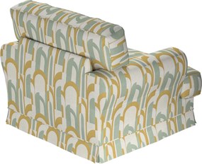 Potah na křeslo IKEA Ekeskog barva zelená látka pletený vzor, vzorované