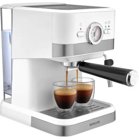 Sencor - Pákový kávovar espresso 1050W/230V bílá/matný chrom