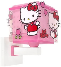 Dalber 73269 - Dětská nástěnná lampa HELLO KITTY 1xE27/15W/230V růžová