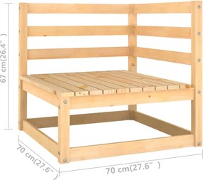 vidaXL Marketos 5dílná zahradní sedací souprava s poduškami masivní borovice