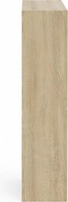 botník, 2 dveřový, dřevo, 87x80x21 cm, dub sonoma/bílá, Dekorino BB20260077