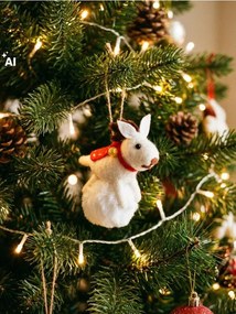 Sinsay - Vánoční dekorace ve tvaru soba - bílá