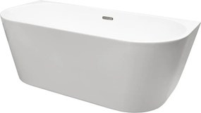 Besco Vica New vana volně stojící 150 x 80 cm sifon černý akrylát barva bílá VANVIC150NB Koupelny Bernold