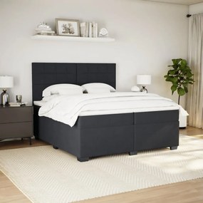Box spring postel s matrací černá 200x200 cm samet 3291004