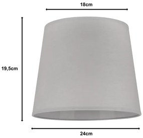Duolla - Stínidlo k stolní lampě CLASSIC M E27 pr. 24 cm šedá