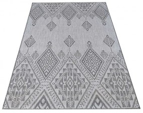 Unikátní skandinávský koberec do obývacího pokoje šedé barvy Šířka: 200 cm | Délka: 290 cm