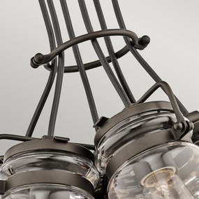 Lustr nad stůl Elstead Brinley 6x E27 retro bronz
