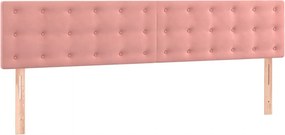 Box spring postel s matrací růžová 180x200 cm samet 3131218