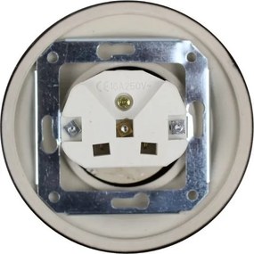 Elhard Kulatá keramická zásuvka, černá - kompletní set KV6000B