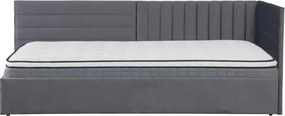 Postel MEVIA 90x200, šedá Velvet látka Kondela 0000408416