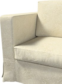 Potah na pohovku IKEA  Karlanda 3-místná nerozkládací, dlouhý barva béžová látka lesklé, pletený vzor, vzorované