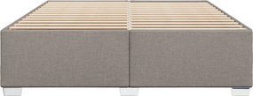 Rám postele bez matrace taupe 200 x 200 cm textil 3284503