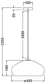 Ledvance - Lustr na lanku DECOR CARDBOARD 1xE27/15W/230V pr. 40 cm