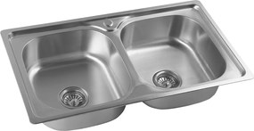 Aqualine Aqualine, Nerezový dřez 81x18x46 cm, AQ8146B