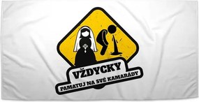 Sablio Ručník Vždycky pamatuj na svoje kamarády - 30x50 cm
