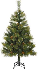 Umělý sklopný vánoční stromeček s kužely Zelená 120 cm 3395073