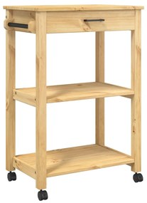 Kuchyňský vozík MONZA 60 x 40 x 90 cm masivní borové dřevo,  376094