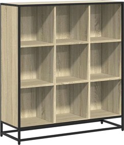 Knihovna dub sonoma 97,5 x 33 x 107,5 cm kompozitní dřevo a kov 3300861