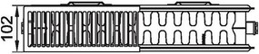 Kermi Therm X2 LINE-K kompaktní deskový radiátor 22 559 x 1205 PLK220551201N1K