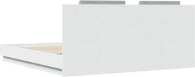 Rám postele s čelem bílý 180 x 200 cm kompozitní dřevo 3209898