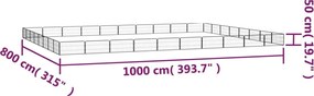 vidaXL 36panelová ohrádka pro psy černá 100 x 50 cm práškovaná ocel [3115974]