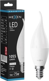 Mexen Nova, LED žárovka plamen E14, C37, 10W, Teplá - 3000K, 1055 lm - L106-E14-1030-01