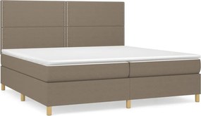 Box spring postel s matrací taupe 200x200 cm textil 3142285