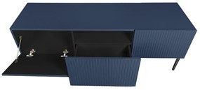TV stolek Nicole 150 cm - tmavě modrá / černé nožky