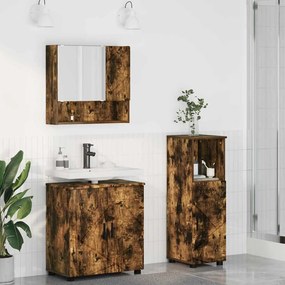 Sada koupelnového nábytku 3 ks Kouřový dub 61 x 35 x 64 cm 3392948