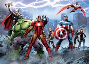 Vliesová fototapeta Komiksoví Avengers, Disney | 360 x 270 cm | DFTDNXXL5027