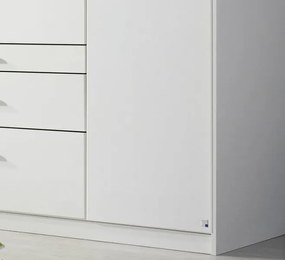 Šatní skříň Hildesheim, 181 cm, bílá/bílá