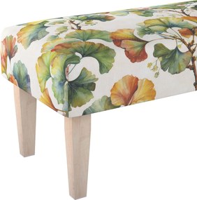 Dlouhá lavička 100x40cm barva vícebarevná látka pletený vzor, vzorované