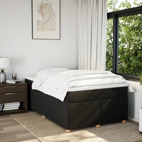Box spring postel s matrací černá 120x190 cm textil 3285361