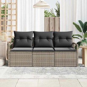 Set pohovek 3 ks Šedá polyratan 3346239