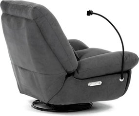 Polohovací křeslo šedé, elektrické TV-7089 GREY2