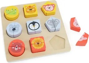 BABU Dřevěné puzzle Safari / 9 dílků / od 2 let